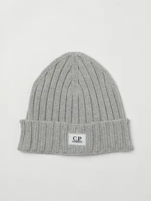 C.P. COMPANY Ribbed Beanie - Grey