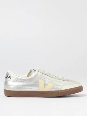 VEJA Panenka Laminated Leather Sneakers - Silver