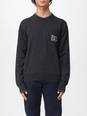 Dolce & Gabbana Crew Neck Sweater With Pocket Detail - Grey