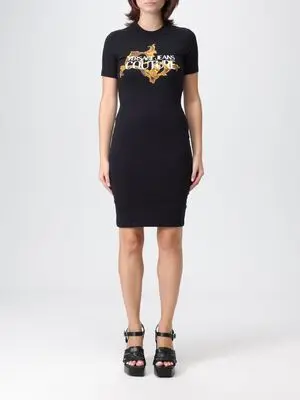 Versace Dress With Graphic Print - Black