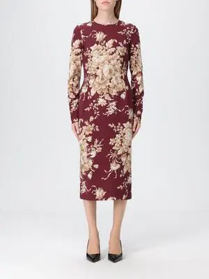 Dolce & Gabbana Floral Print Long Sleeve Midi Dress