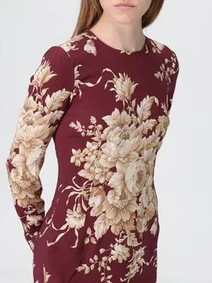 Dolce & Gabbana Floral Print Long Sleeve Midi Dress
