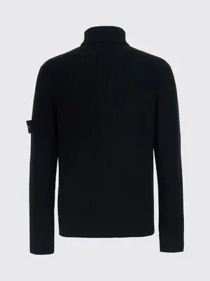 Stone Island Ribbed Turtleneck Sweater - Black