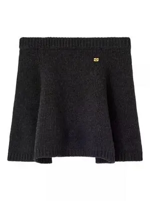 GANNI Knitted Flared Mini Skirt