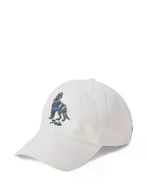 Ralph Lauren Embroidered Dog-motif Baseball Cap - White