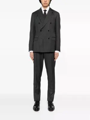 LARDINI Pinstripe Double-breasted Suit