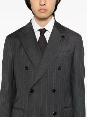 LARDINI Pinstripe Double-breasted Suit