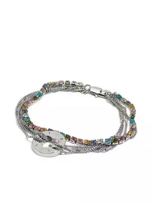 Bimba Y Lola Rhinestone-embellished Multi-strand Bracelet - Silver