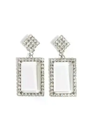 Bimba Y Lola Crystal-embellished Drop Earrings - Silver