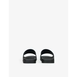 Burberry Check Slides - Navy