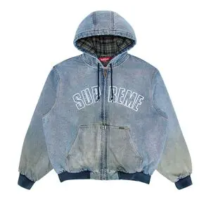 Supreme Reflective Arc Hooded Denim Work Jacket