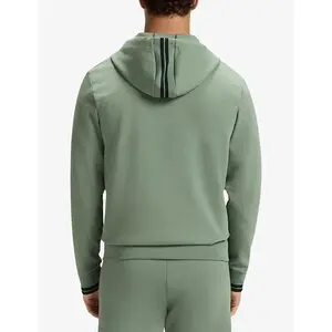 BOSS Branded Zip-up Stretch-jersey Hoody