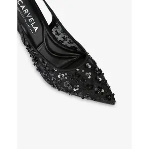 Carvela Positano Sequin Heeled Slingbacks