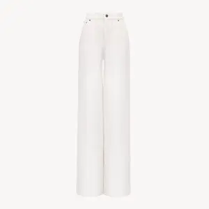 Chloé High-rise Wide-leg Jeans In Denim White