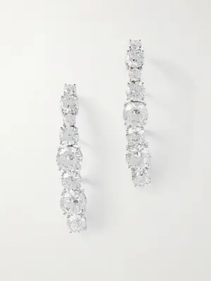 Completedworks Rhodium-plated Cubic Zirconia Earrings - Silver
