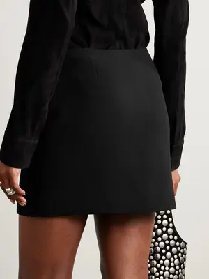 Versace Studded Wool-crepe Midi Skirt