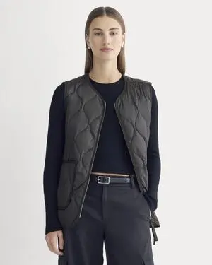Everlane Renew Quilted Vest - Black