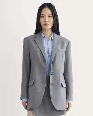 Everlane Tailor Twill Wool Blazer - Heather Graphite