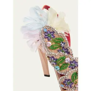 Valentino Garavani Dans Le Foyer Embellished Slingback Sandals - Multi