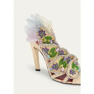 Valentino Garavani Dans Le Foyer Embellished Slingback Sandals - Multi