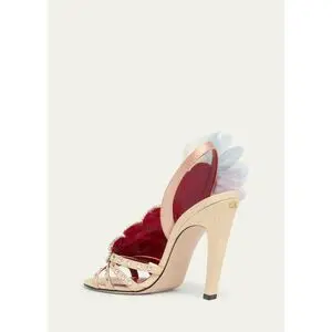 Valentino Garavani Dans Le Foyer Embellished Slingback Sandals - Multi