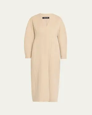 ASHLYN Elia Barrel-sleeve Cashmere Coat