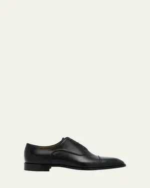 CHRISTIAN LOUBOUTIN Seriox Cap-toe Leather Oxfords