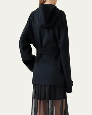 Akris Donna Belted Cashmere Parka Jacket