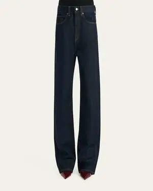 Khaite Bonnie Straight-leg Cotton Denim Jeans