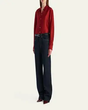 Khaite Bonnie Straight-leg Cotton Denim Jeans