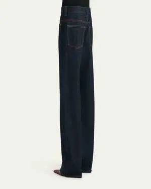 Khaite Bonnie Straight-leg Cotton Denim Jeans
