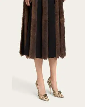Valentino Garavani Pas De Chat Python Pumps