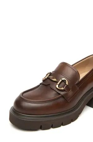 NEROGIARDINI Lug Sole Loafer - Dark Brown