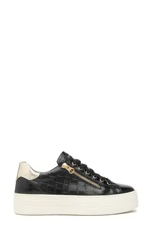 NEROGIARDINI Platform Sneaker With Side Zip - Black