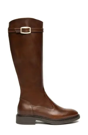 NEROGIARDINI Buckled Riding Boots - Dark Brown