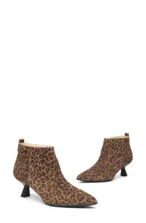 NEROGIARDINI Mid-heel Pointed Toe Booties - Leopard