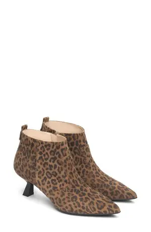 NEROGIARDINI Mid-heel Pointed Toe Booties - Leopard