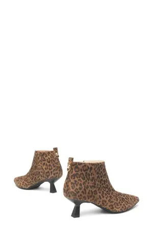 NEROGIARDINI Mid-heel Pointed Toe Booties - Leopard