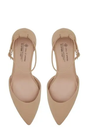 CALL IT SPRING BY ALDO Ankle Strap Pointed Toe Pumps - Light Brown
