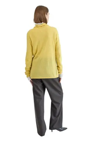 Almina Concept Wool And Cashmere Turtleneck - Yellow