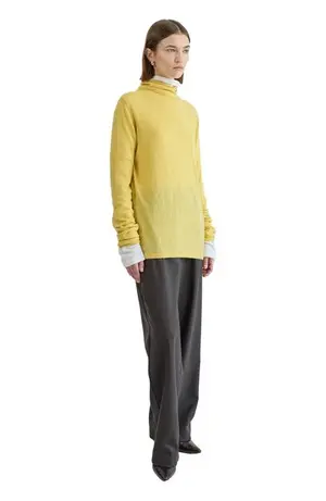 Almina Concept Wool And Cashmere Turtleneck - Yellow