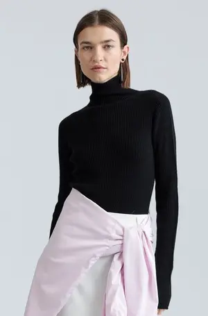 Almina Concept Slim Ribbed Turtleneck