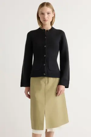 Modern Citizen Organic Cotton-wool Cardigan - Black