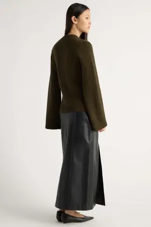 Modern Citizen Organic Cotton-wool Cardigan - Dark Olive