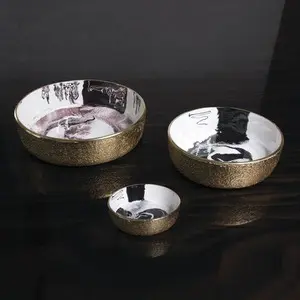 LUNARES Bianco Nero Round Bowl