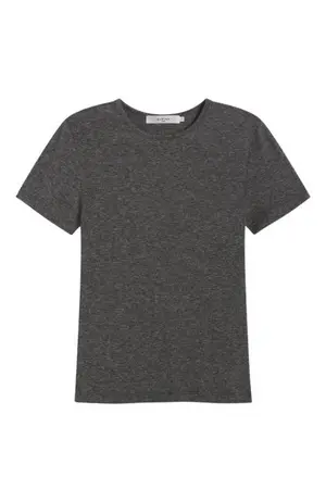 Almina Concept Short Sleeve Knit Top - Charcoal
