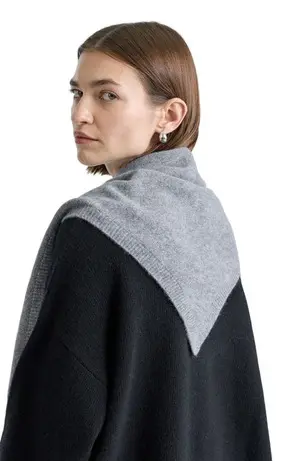 Almina Concept Triangle Neck Scarf - Grey