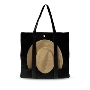 LASTELIER Parakalo Cotton Canvas Tote Bag - Black