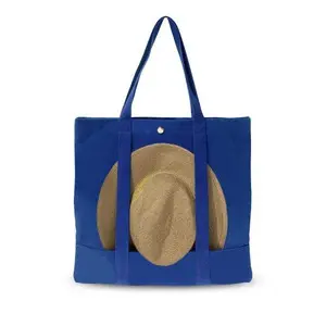 LASTELIER Parakalo Cotton Canvas Tote Bag Blue