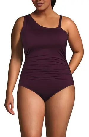 LANDS' END Shirred One-piece Swimsuit